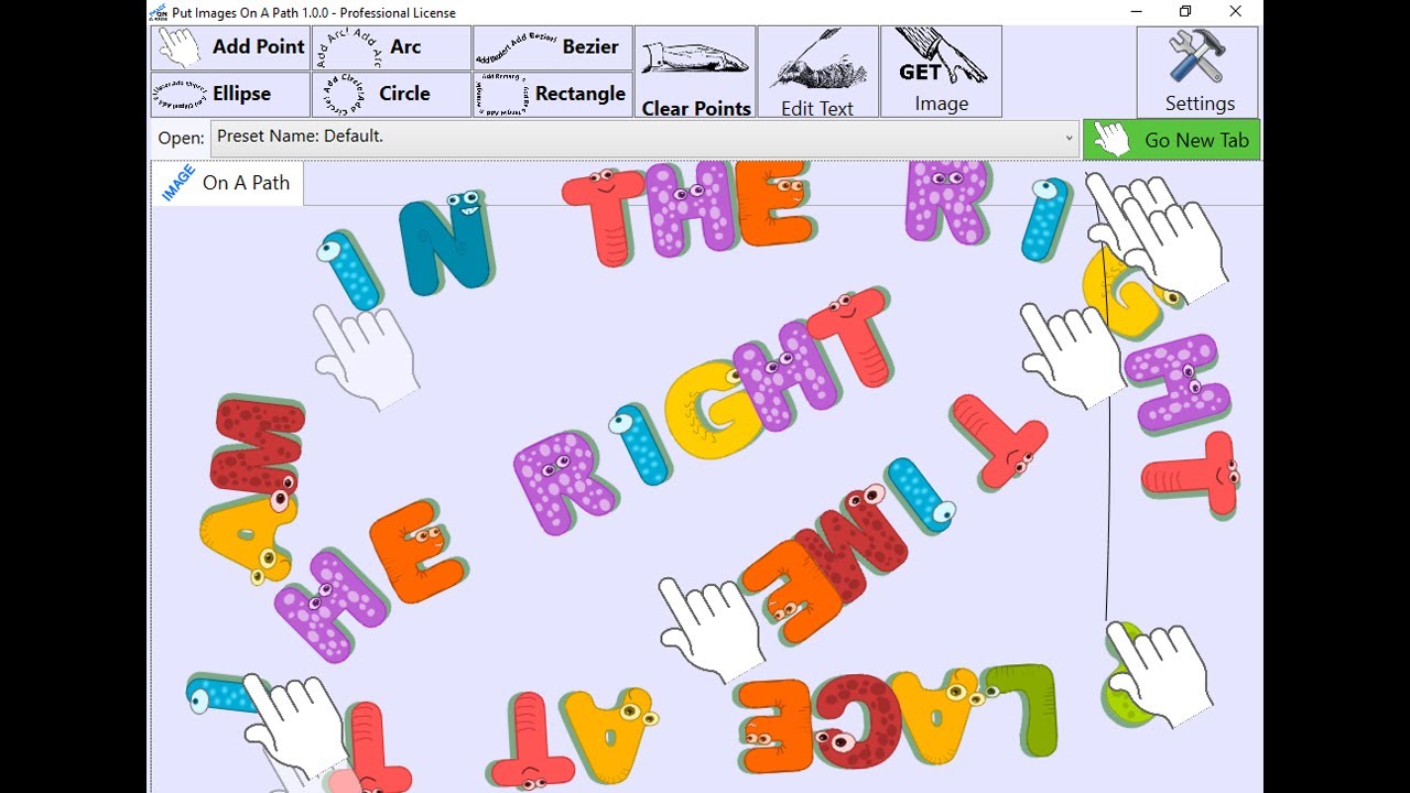 Choosing Different Alphabets To Render Text On Different Paths In The ...