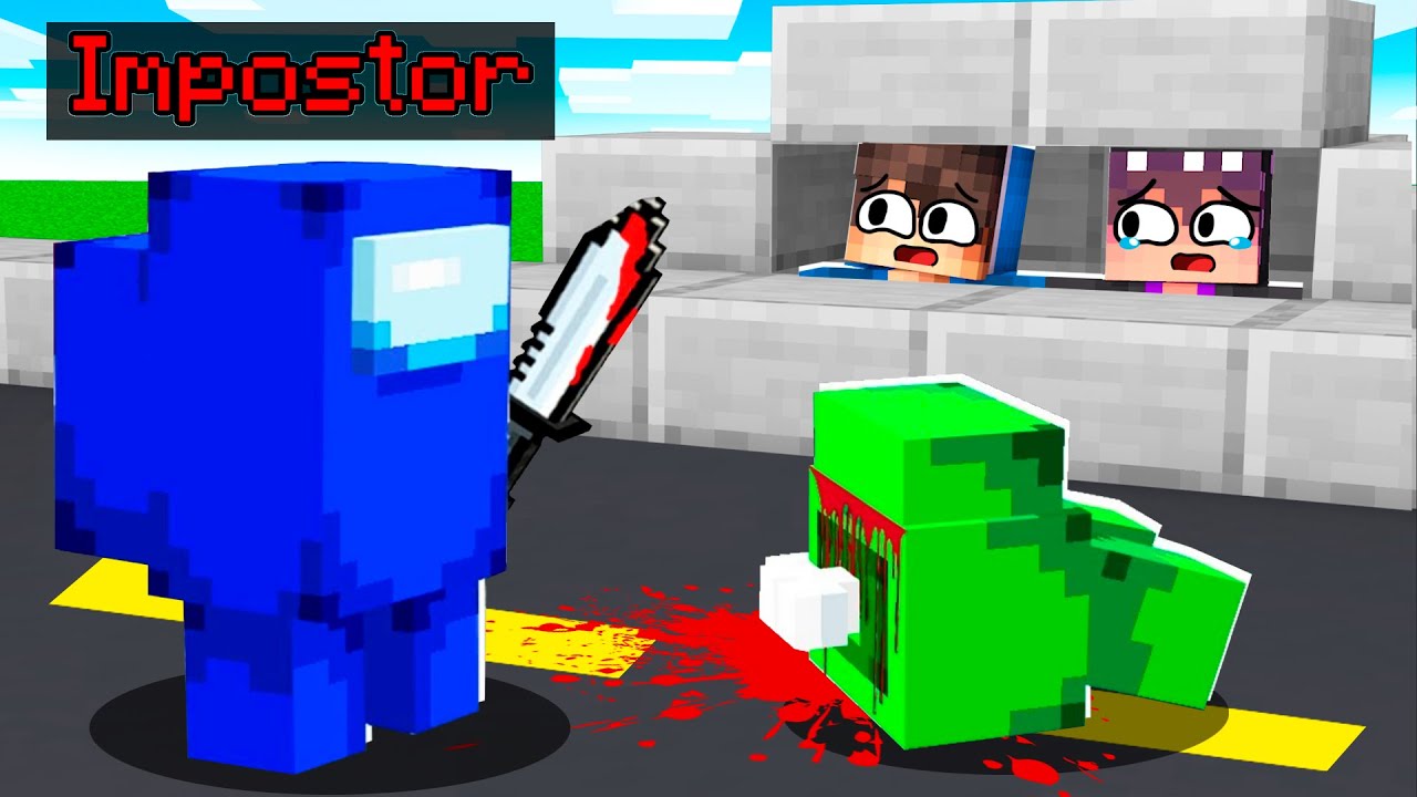¡El Mejor ESCONDITE de AMONG US en MINECRAFT 😱🔪 ¿Quien es el IMPOSTOR ...