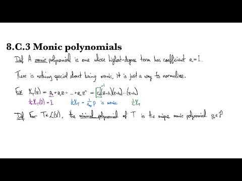 8.C.3 Monic polynomials - YouTube