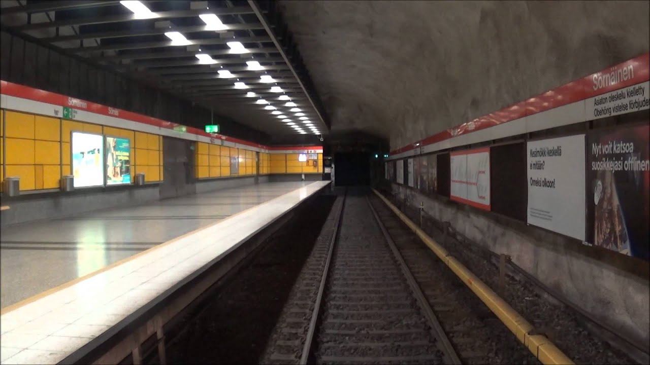 Koko Helsingin metrolinjasto 5x nopeutuksella. Full Helsinki metro line ...