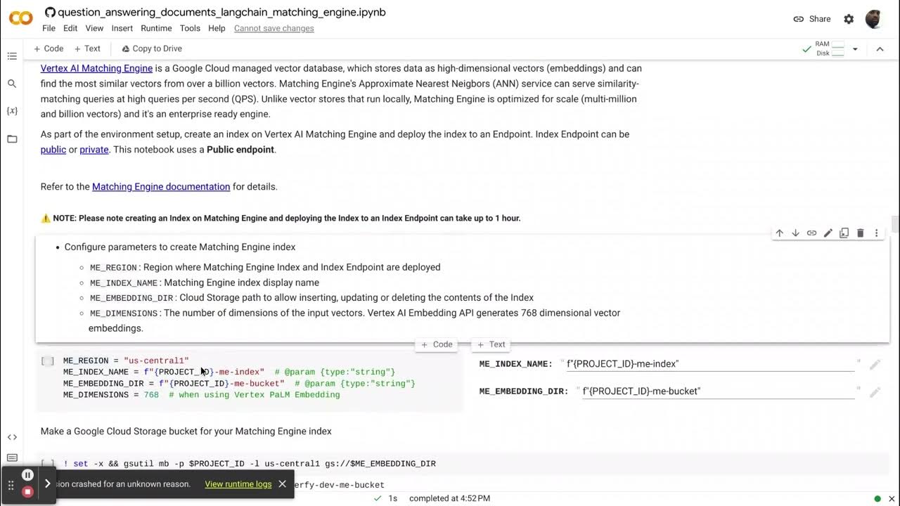 Vertex AI | PALM API | Langchain matching engine | Personal Document Chat BOT | Generative AI ...