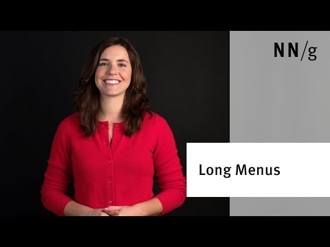 Hick's Law: Designing Long Menu Lists