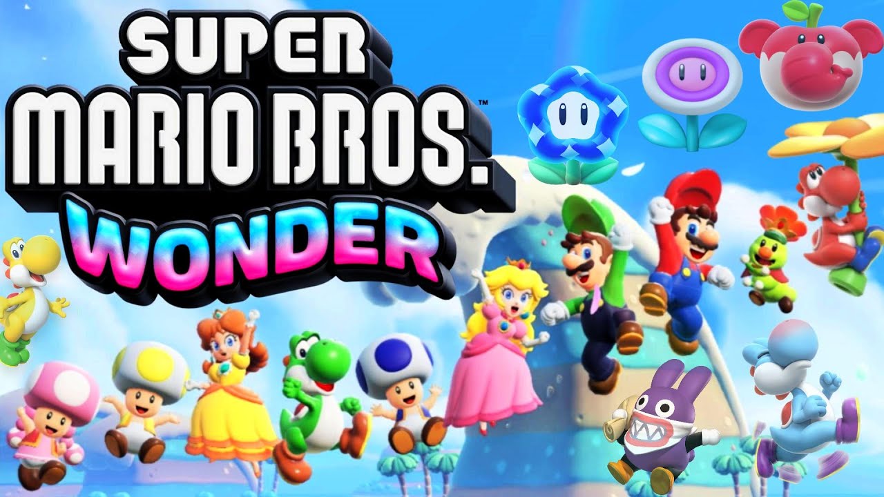 Super Mario Bros Wonder- Shining Falls (World 3) 100% Walkthrough Part ...