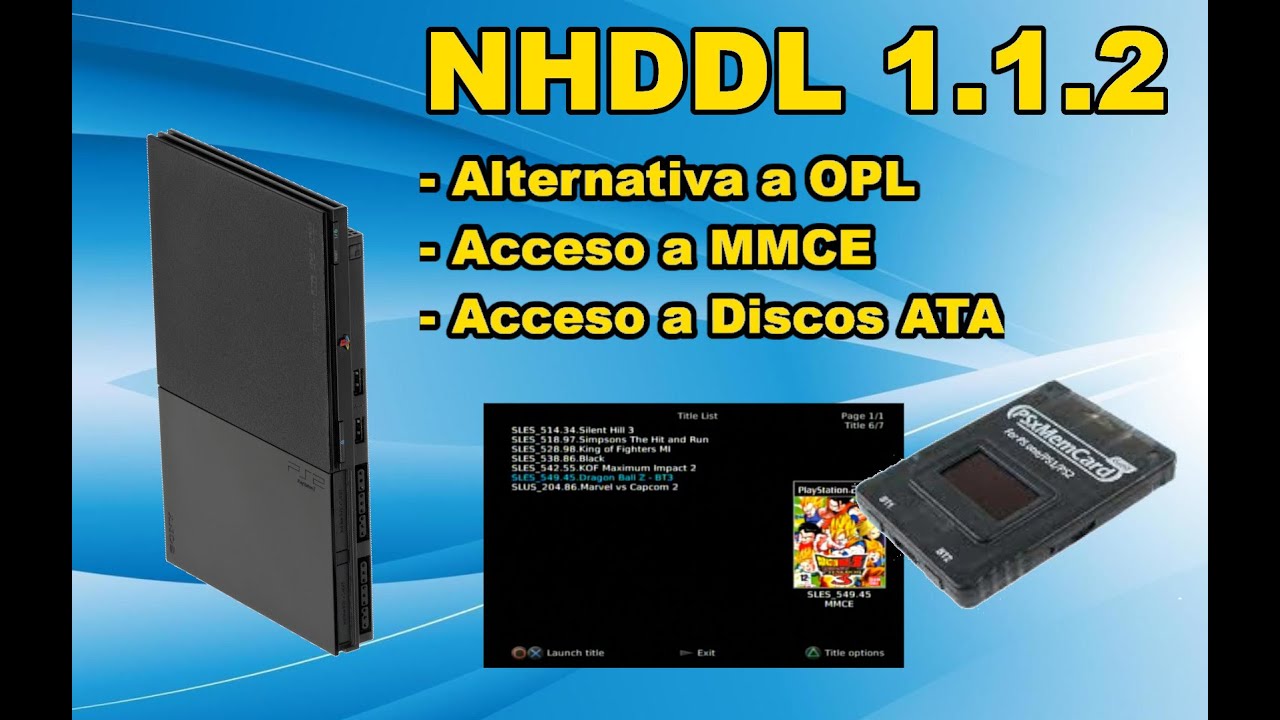 🛠️🎮 NHDDL1.1.2 Alternativa a OPL ahora con Acceso a MMCE SD2PSX 🛠️🎮 - YouTube
