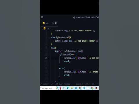 JS interivew 27 -- 200 question series #javascipt #primenumber #coding #program #short # ...
