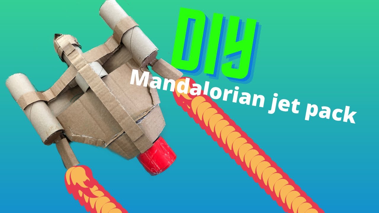 DIY Custom Mandalorian JETPACK made from cardboard boxes and items fond ...