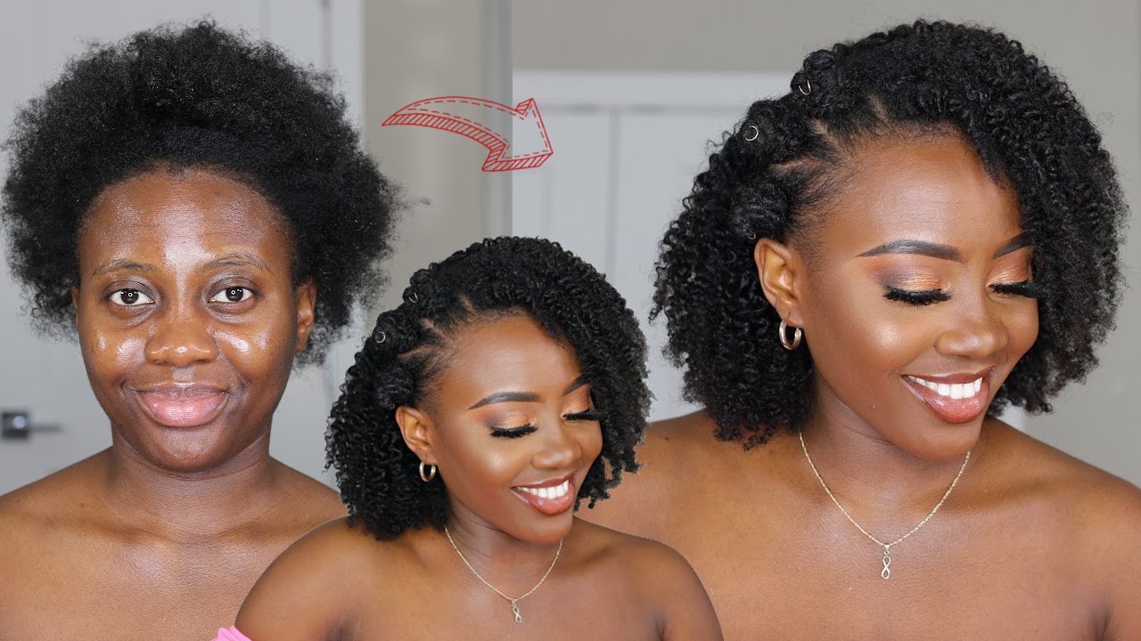 Hair Transformation! 4C Hairstyle for Short Hair - Holiday Natural Clip ...