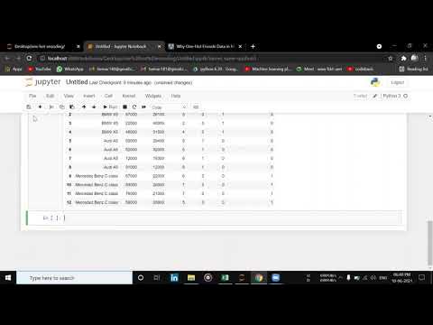 Machine Learning Tutorial Python : Dummy Variables & One Hot Encoding - YouTube