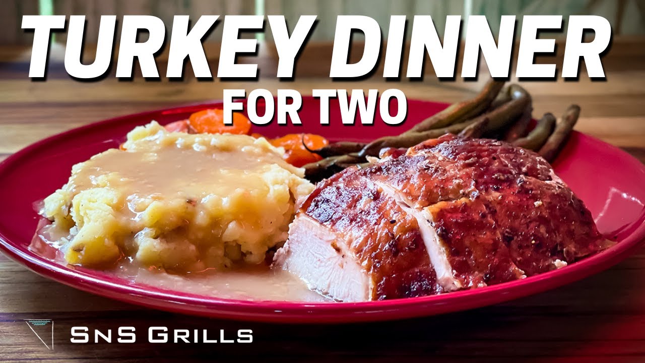 Smoked Turkey Breasts on the Grill - Thanksgiving Turkey dinner for two ...