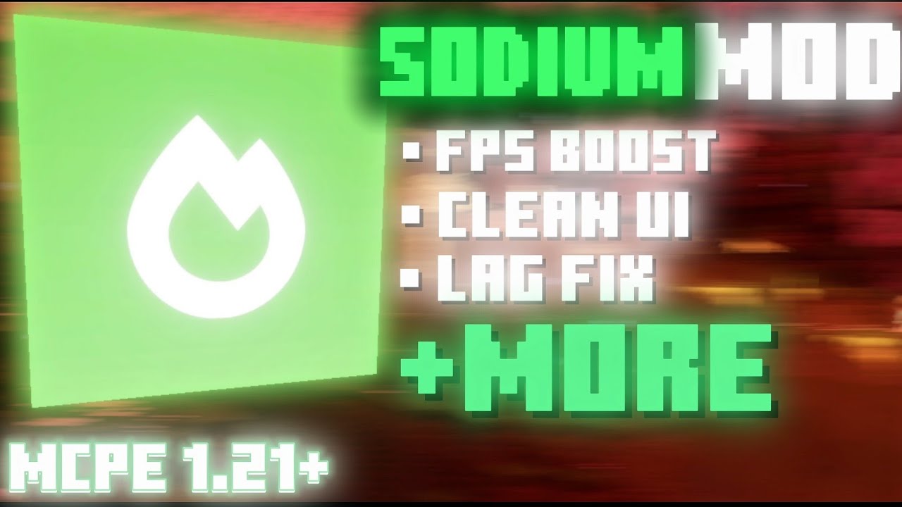 Sodium Mod For Minecraft PE (FPS BOOST+NO LAG) - YouTube