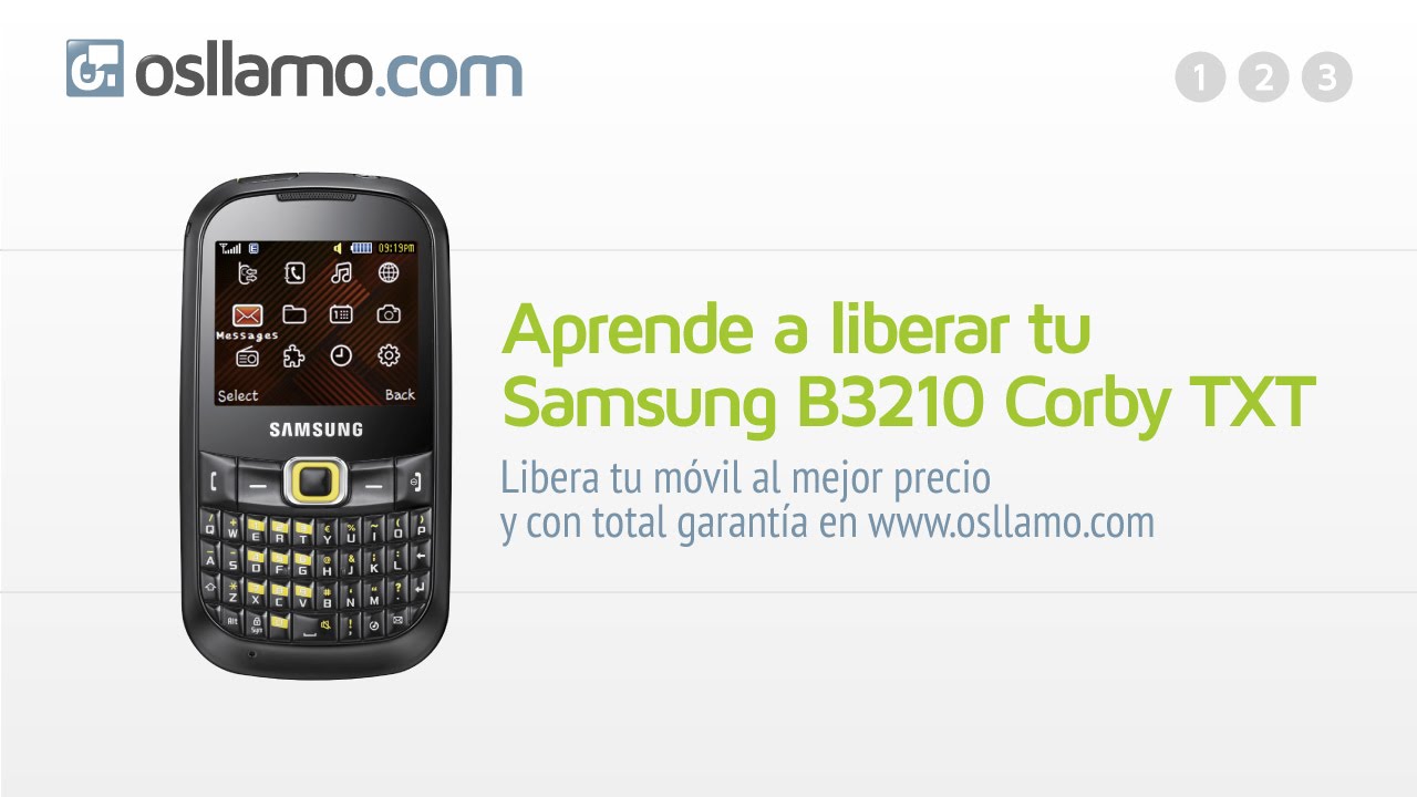 Liberar tu Samsung B3210 Corby TXT - YouTube