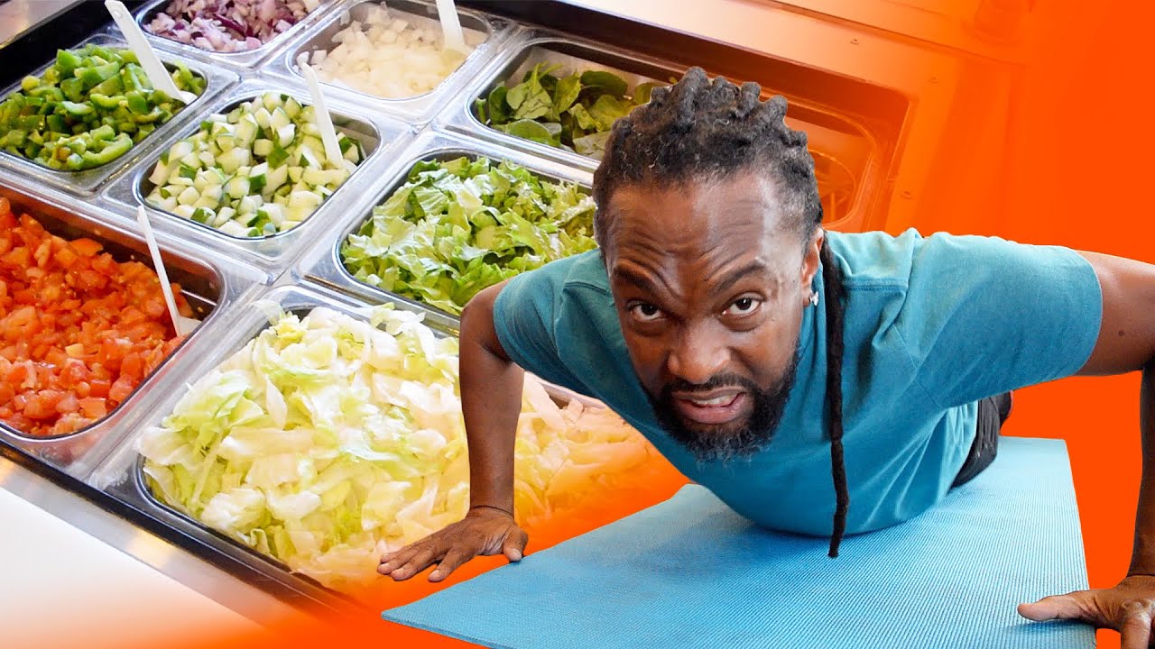 Push-ups For Free (HEALTHY) Food at Pita Pit in T&T | jadeeeats - YouTube