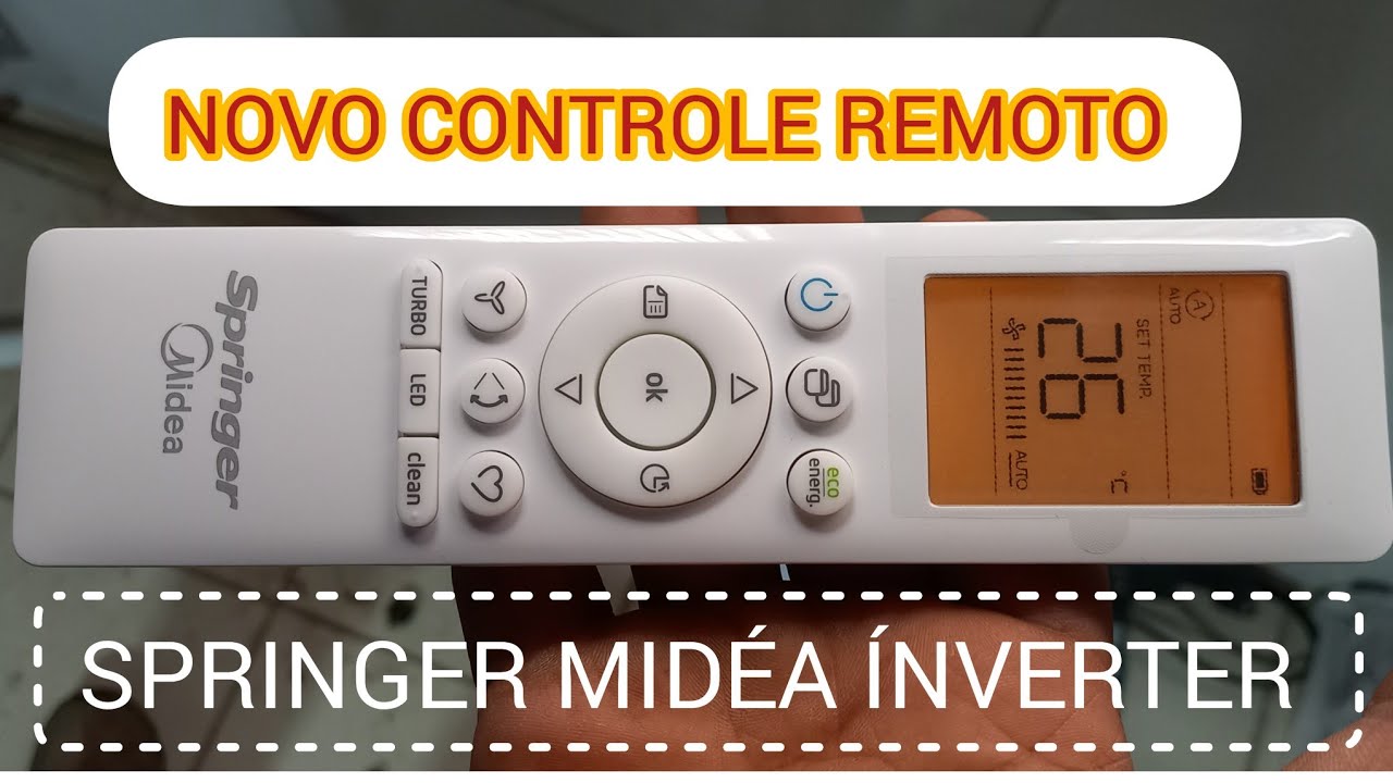 como utilizar as funções do controle remoto SPRINGER MIDÉA INVERTER ...
