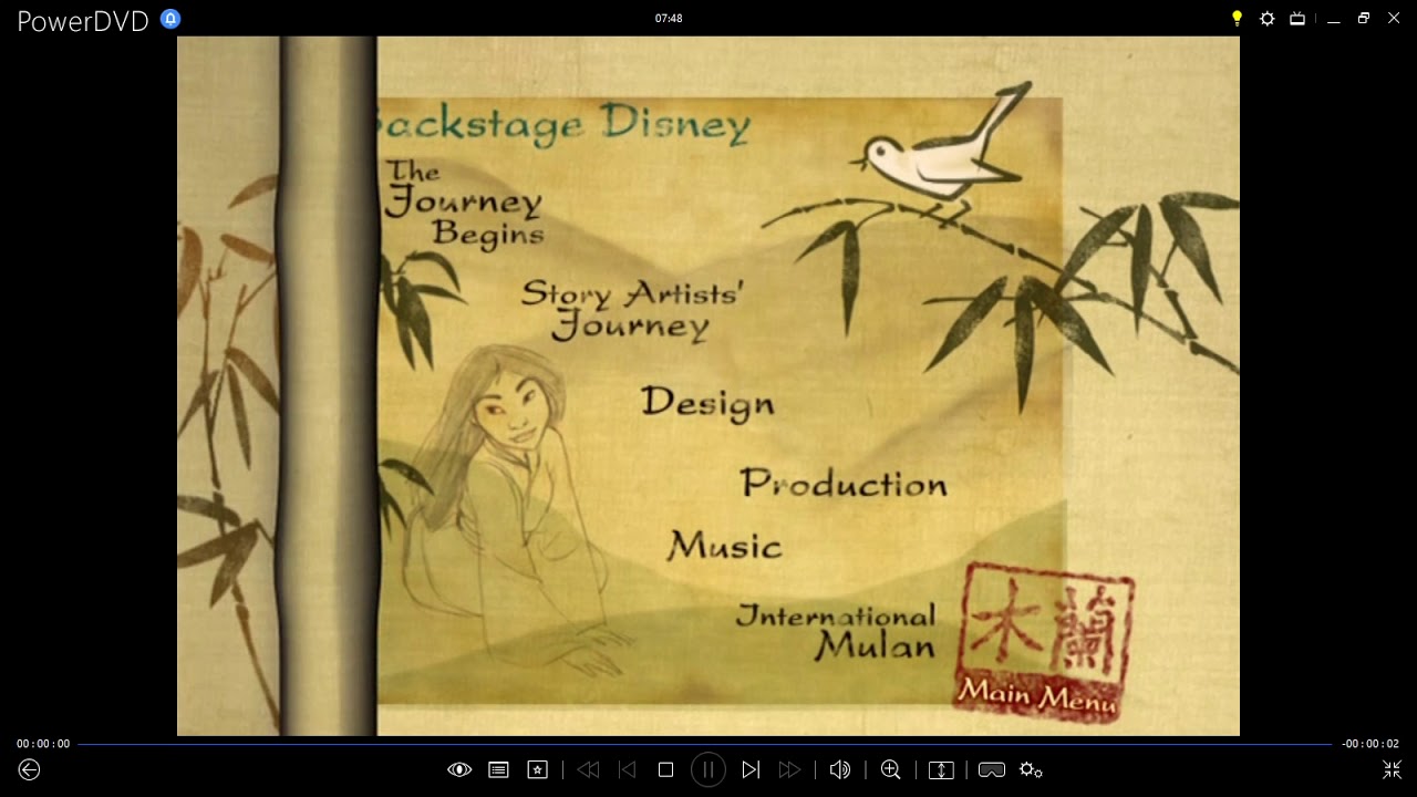 Mulan:Special Edition (Disc 2) 2004 DVD Menu Walkthrough - YouTube
