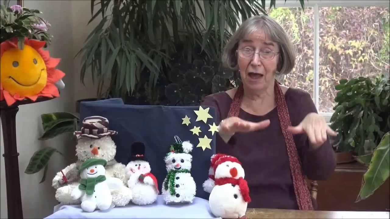 Five little snowmen fat - a winter handplay - YouTube