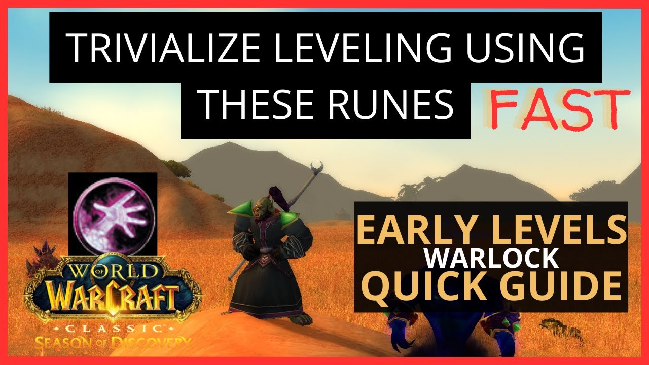 Trivialize leveling using these runes - Warlock SOD wow - YouTube
