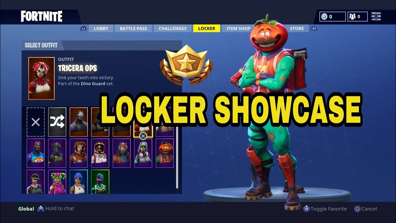 My locker showcase (Fortnite) - YouTube