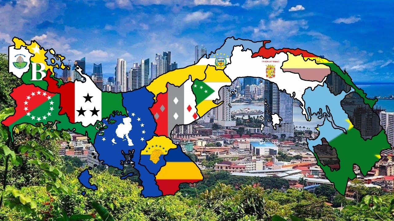Panama Provinces Flag Map Speedpaint - YouTube