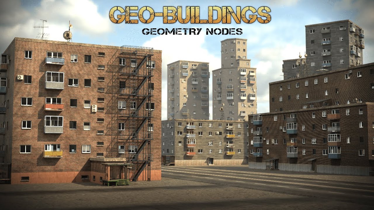 Geo Buildings Geometry Nodes Procedural Building Creator In Blender