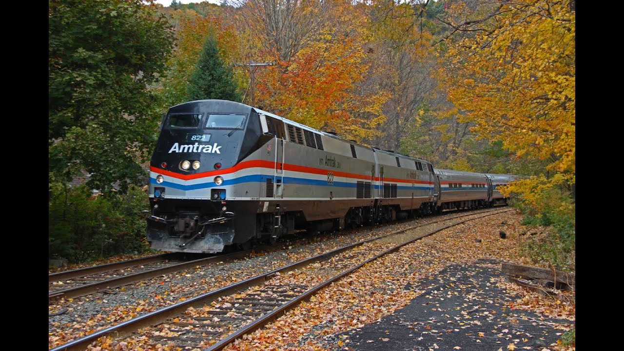 Chasing Amtrak's Autumn Express Throughout Western MA! 10/24/15 - YouTube