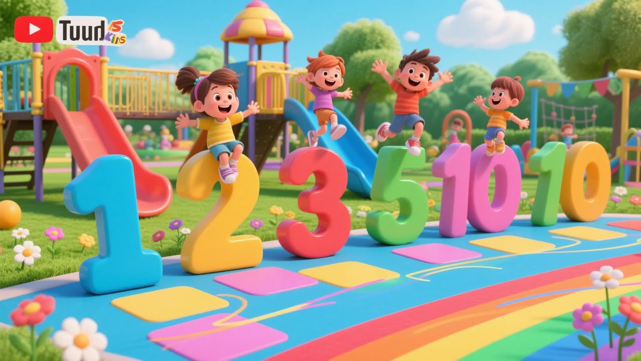 One Two Three 🔢 | English Nursery Rhyme | Kids Counting Song - YouTube