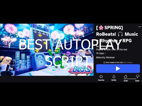 Roblox RoBeats UPDATED autoplay script (90% - 95% perfect accuracy ...