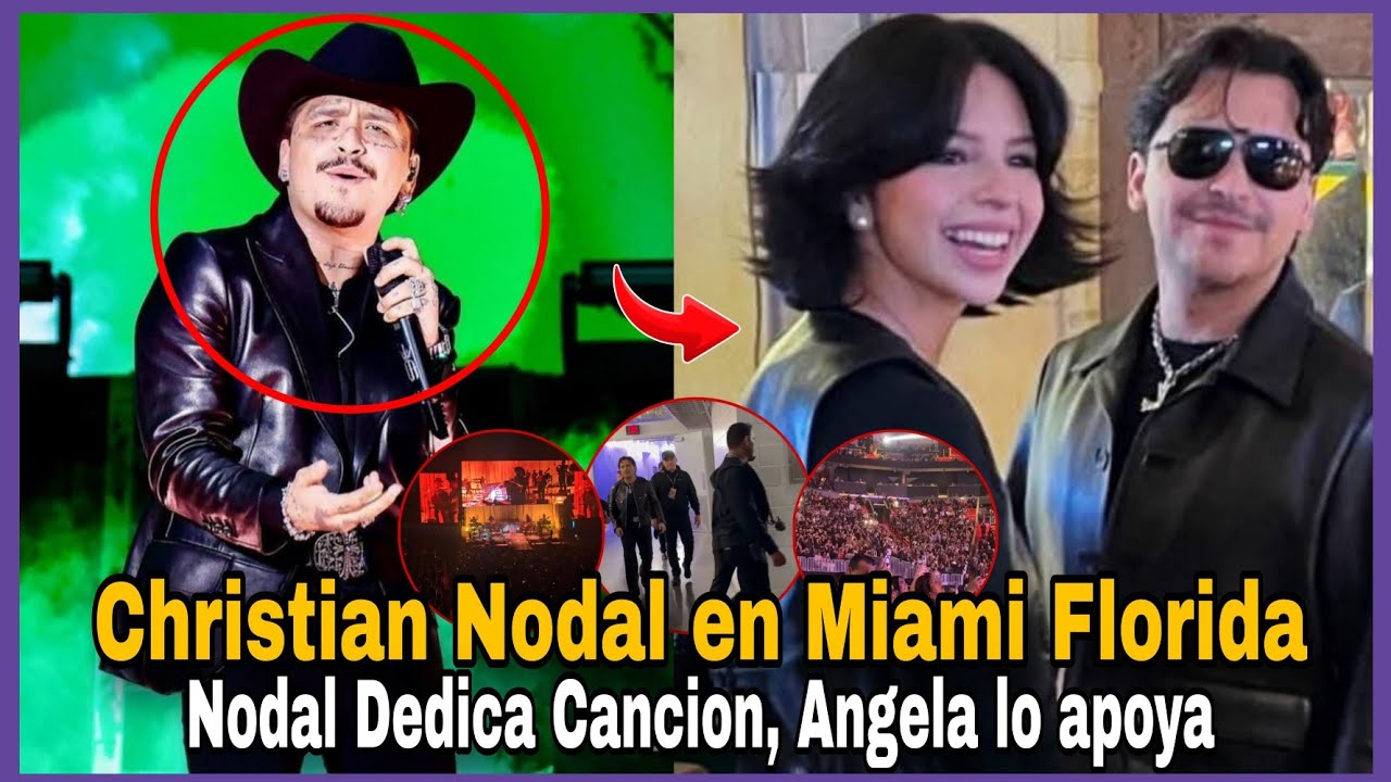Christian Nodal la Rompe en Miami Florida! Le lanza beso y dedica ...