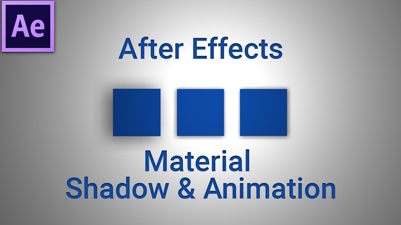 After Effects Tutorial | Material Shadow & Animation - AE #2 - YouTube