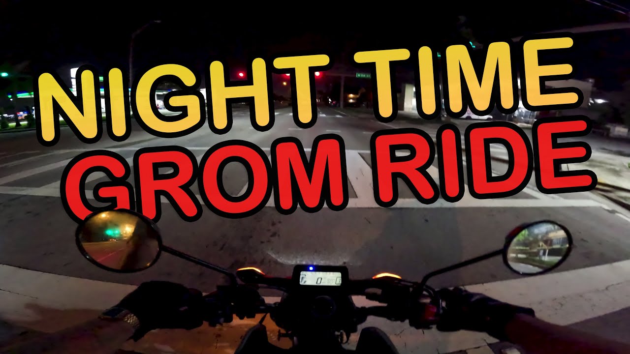 GoPro Night Time Grom Ride Footage Test!!! - Miami Moto - YouTube