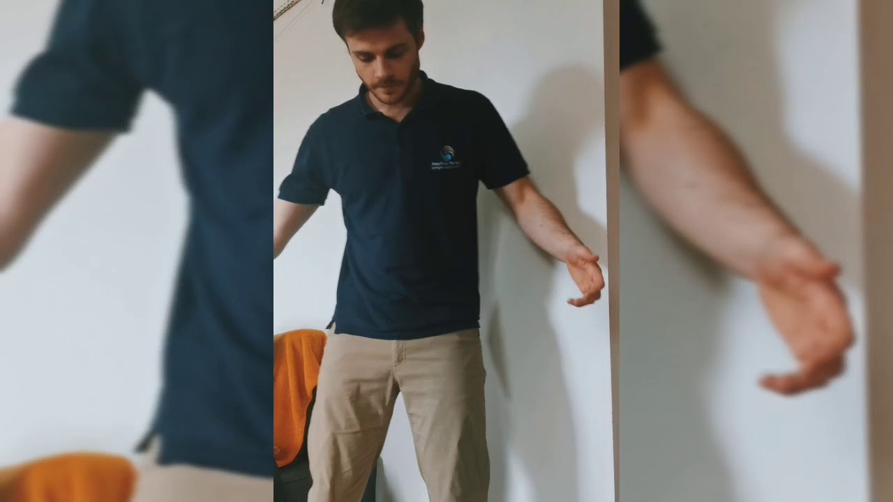 Wall angel mobility test - YouTube