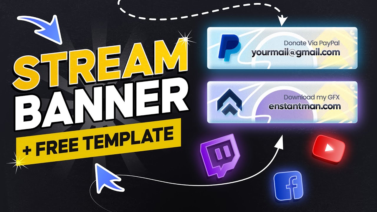 How to Design Live Streaming Banner Overlay (Photoshop Tutorial) - YouTube
