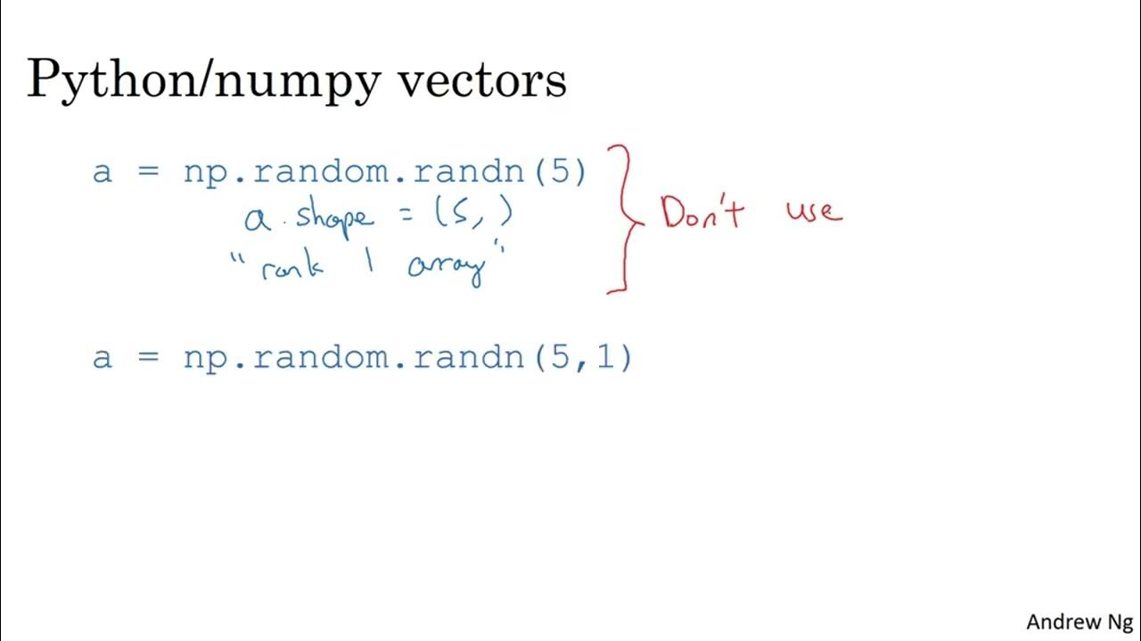 23. Vector NumPy trong Python: Lưu ý - [Neural Networks and ...