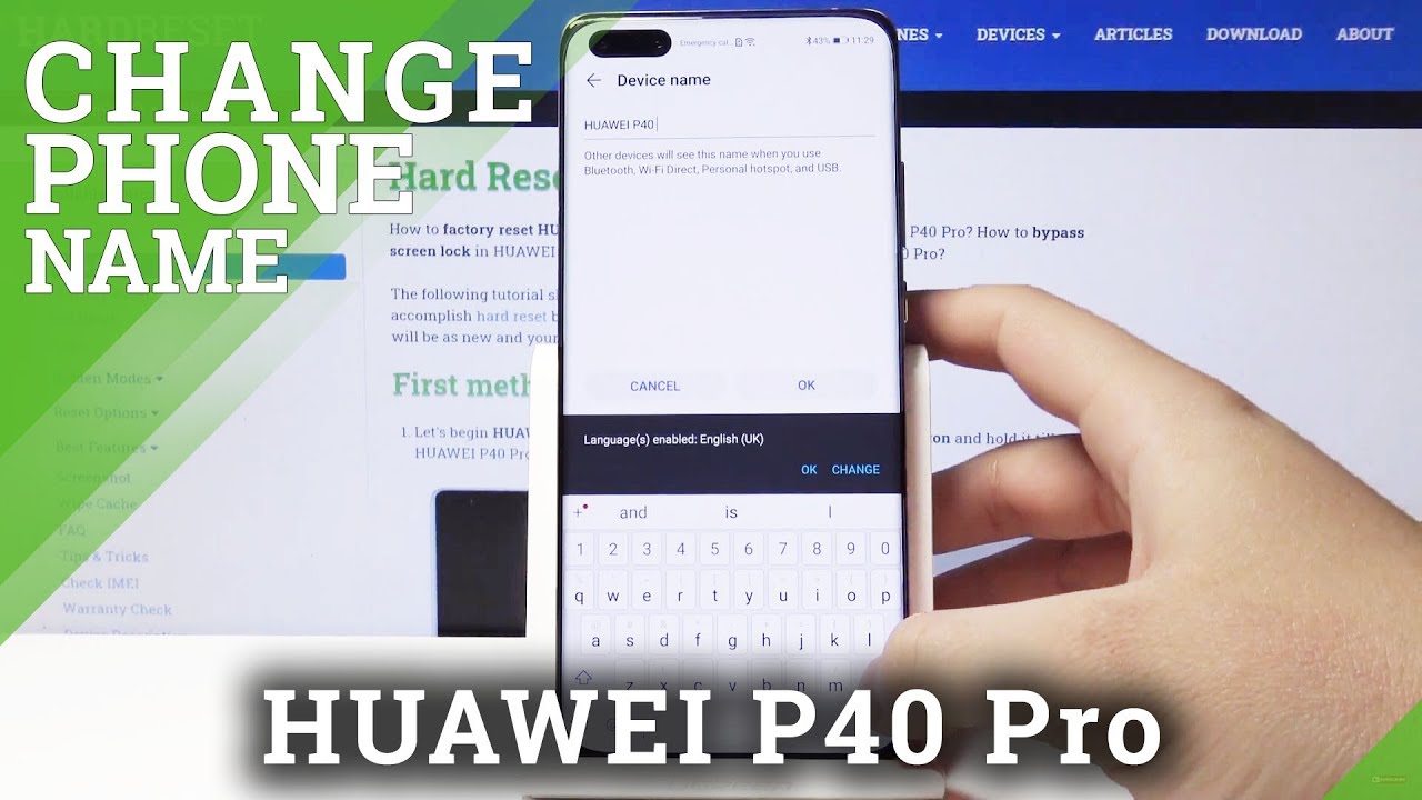 How to Change Device’s Name in Huawei P40 Pro – Rename Your Smartphone ...