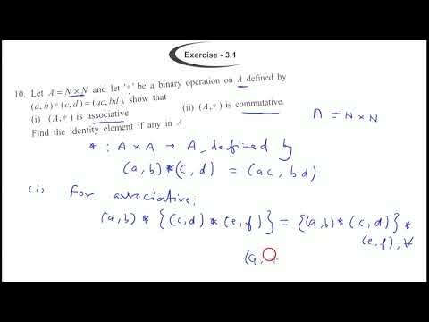 Let A=NxN and let '*' be a binary operation on A defined by (a,b)*(c,d)=(ac,bd), show that(i) (A ...
