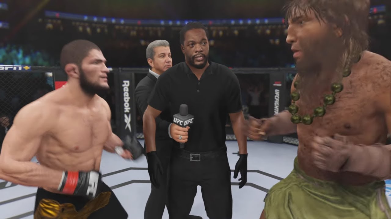 Khabib vs. Crazy Caveman - EA Sports UFC 4 - Eagle Fights 🦅 - YouTube
