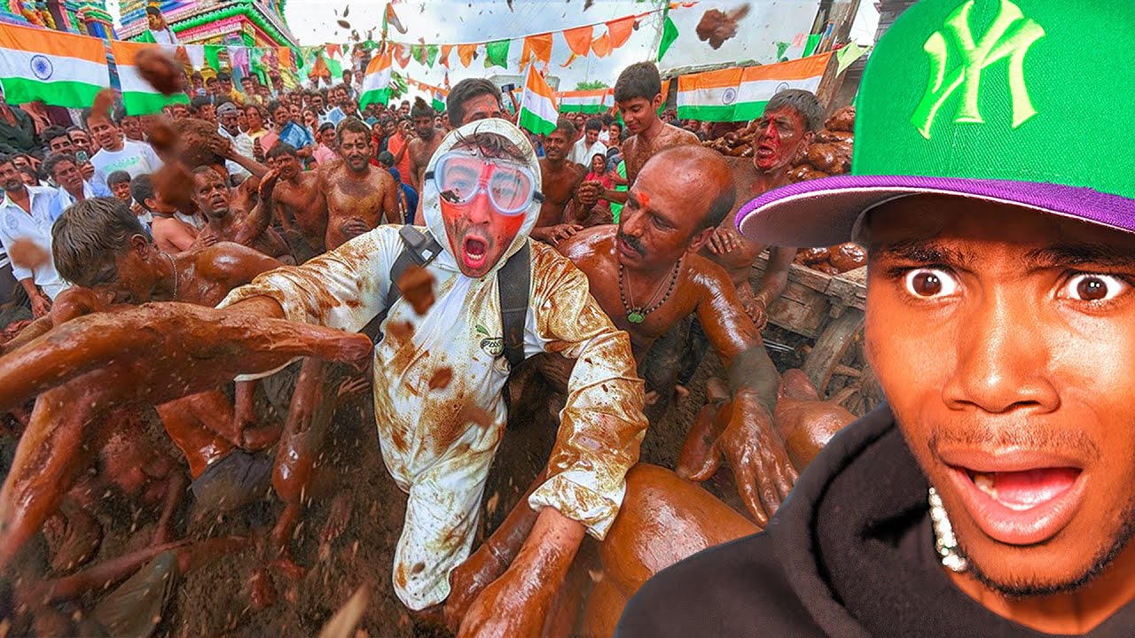 Inside India's Poop-Throwing Festival! 🇮🇳💩 (REACTION) - YouTube