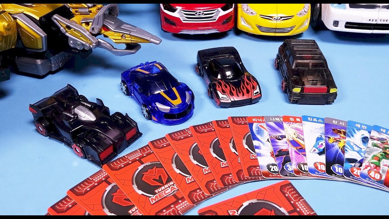 [터닝메카드 신제품] 파워레인저 다이노포스 헬로카봇 장난감 동영상 Turning Mecard car toys / Dino ...