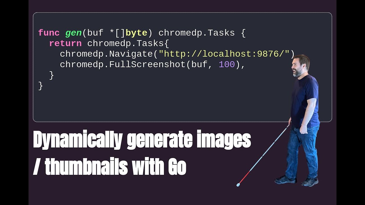Dynamically generate images / thumbnails from Go - YouTube