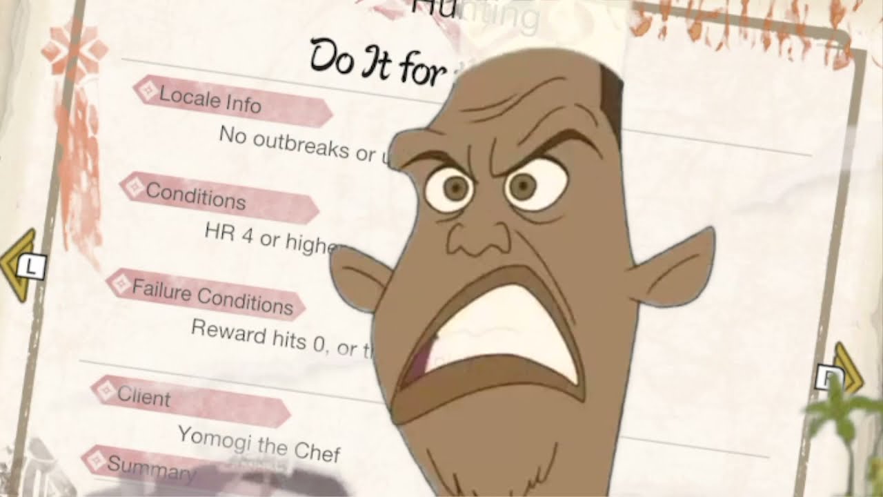 Monster Hunter Rise | When you get a quest from Yomogi the Dango chef ...