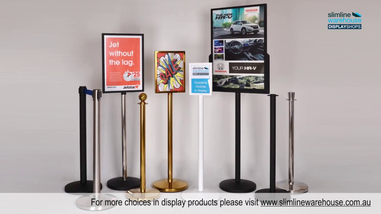 A1 Black Poster Display Stand - YouTube