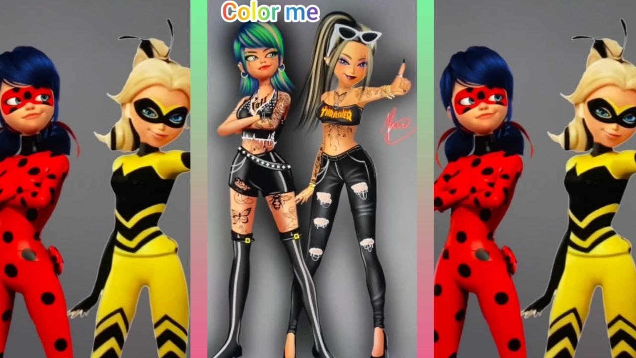 Miraculous Cartoon_ Ladybug And Queen Bee Glow Up Into Bad Girl ...
