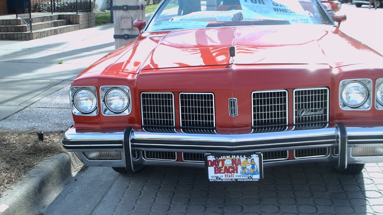 1975 Olds Delta 88 Royale Convertible Red NewSmyrna041115 - YouTube