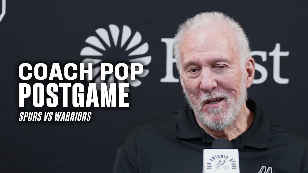 Coach Pop's Postgame vs Golden State Warriors | 3.31.2024 - YouTube