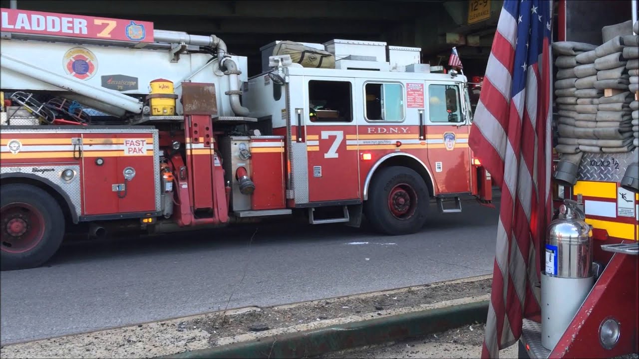 FDNY & FDNY EMS OPERATING AT A MVA INVOLVING A BUS THAT CRASHED INTO A ...