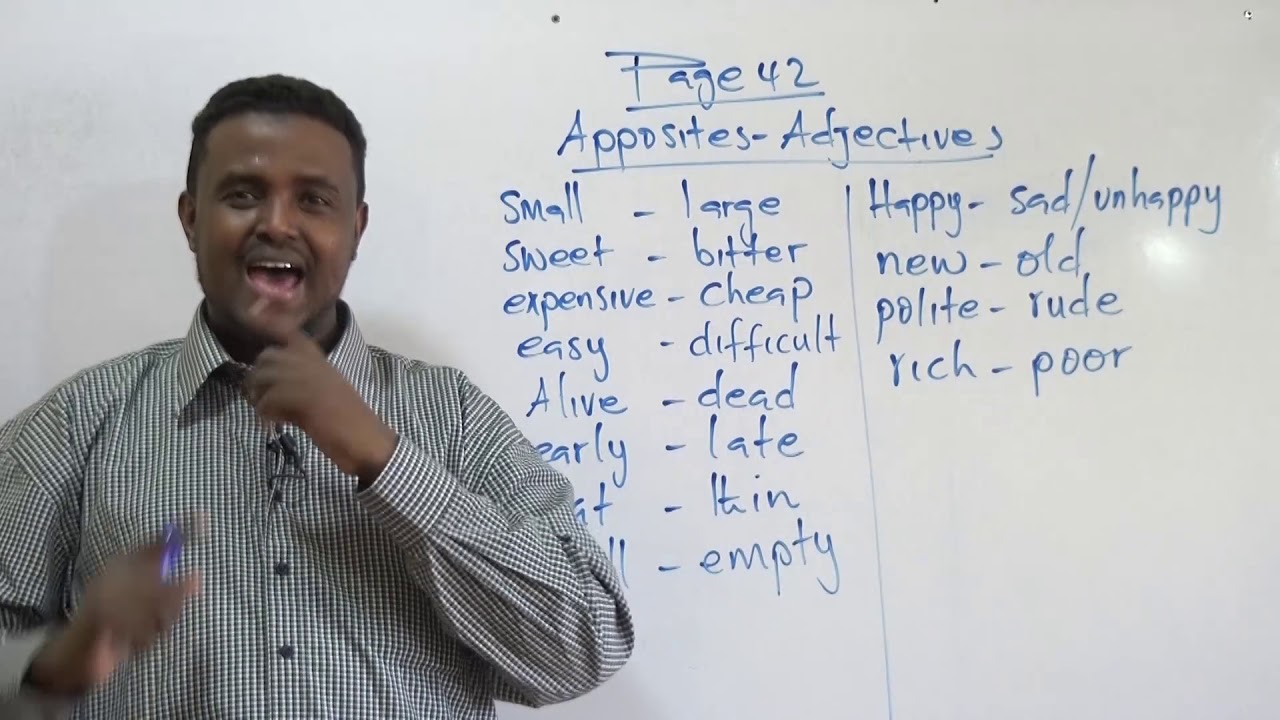 Lesson 39: Apposite Adjectives 2 - YouTube