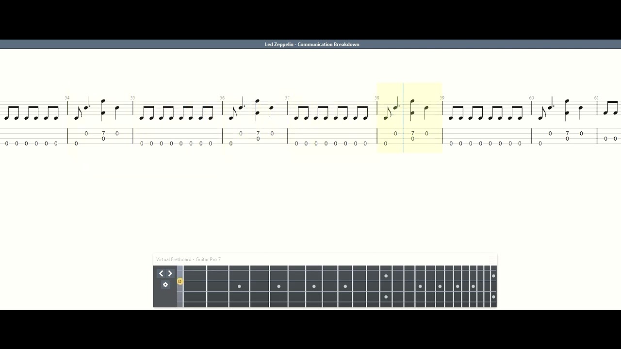 Led Zeppelin Communication Breakdown BASS GUITAR TAB - YouTube