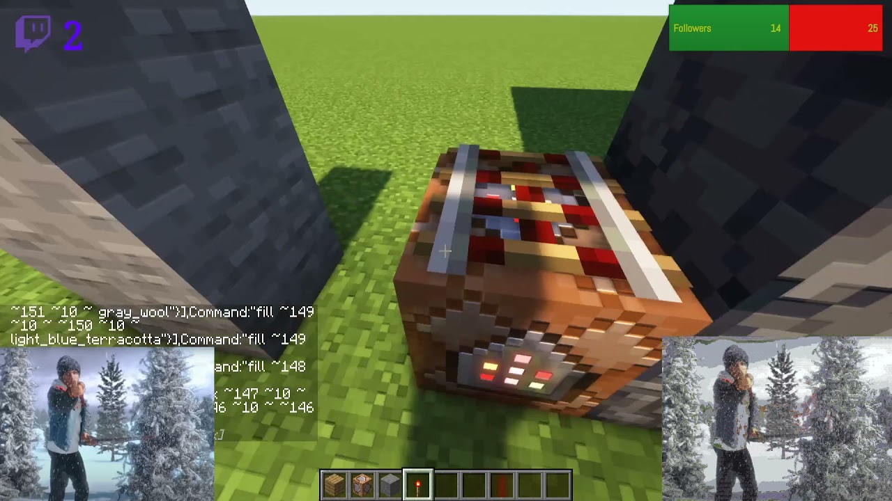 Making NLE Choppa pixel art in Minecraft - YouTube