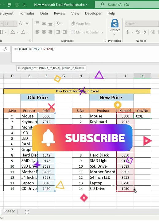 If Exact Formula In Microsoft Excel Excel Exceltutorial Exceltips Ytshorts Shortsvideo