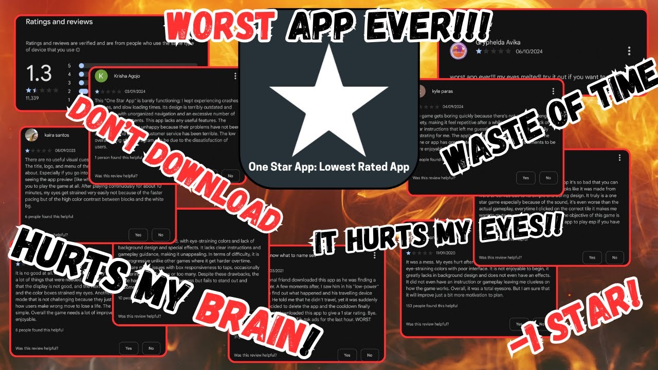 Worst App Ever!! | One Star App: Lowest Rated App - YouTube