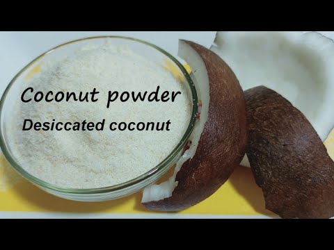 How to make coconut powder recipe | how to make desiccated coconut at ...